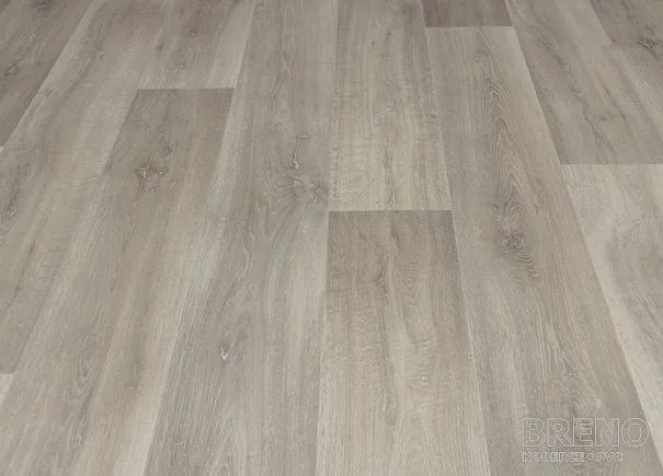 Breno PVC TRENTO Lime Oak 160L – světlejší šedobéžové dřevo, šíře 300 cm