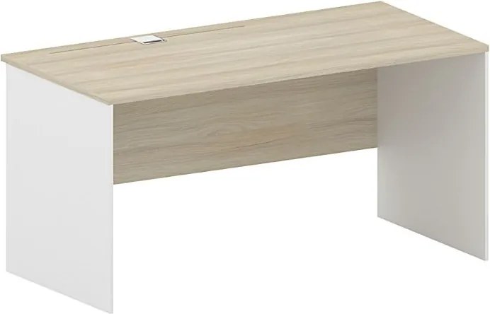 Kancelářský psací stůl FUTURE, 170x80 cm, bílá/dub přírodní