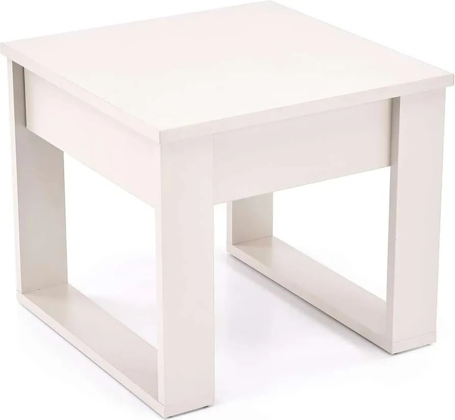 Konferenční stolek Nea - čtvercový, krémová
