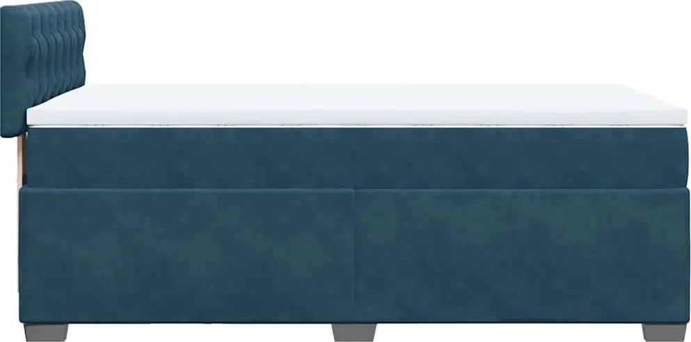 Box spring postel s matrací tmavě modrá 80 x 200 cm samet 3286172