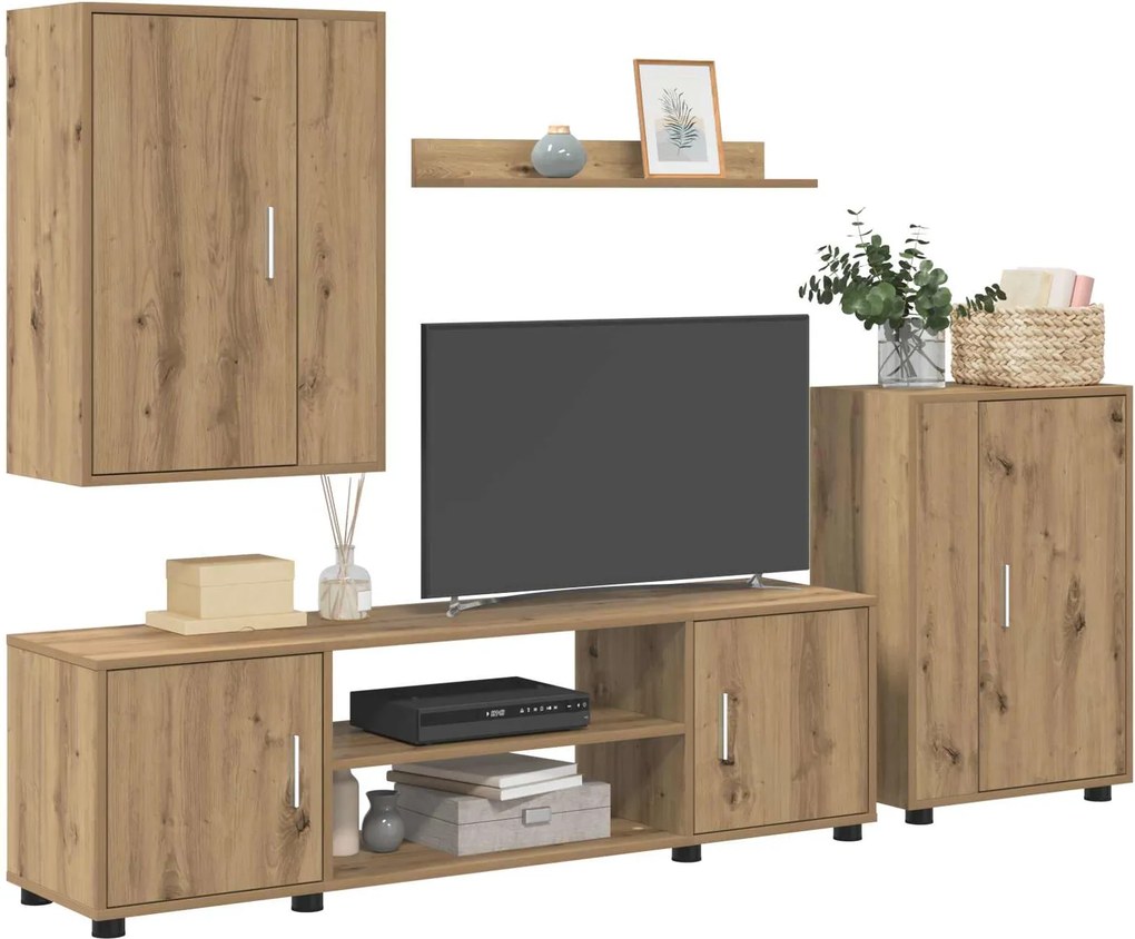 Sestava TV skříněk Artisanový dub Kompozitní dřevo 3397903