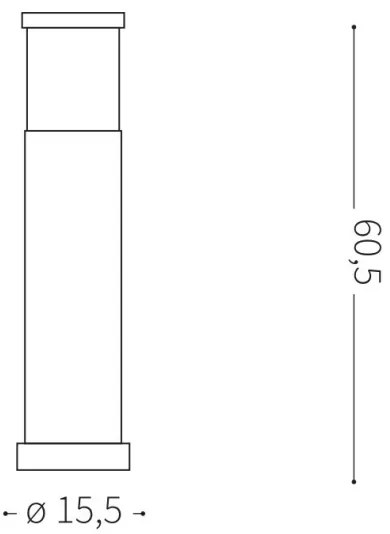 Ideal Lux - Venkovní lampa 1xE27/42W/230V 60 cm IP44 antracit