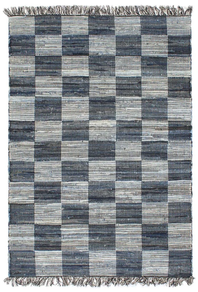 133950 vidaXL Ručně tkaný koberec Chindi riflovina 120 x 170 cm modrý