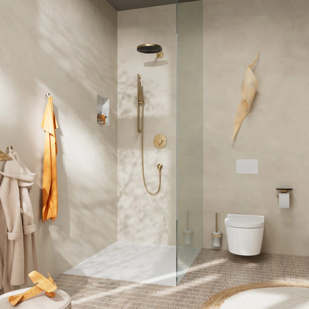 Hansgrohe ShowerSelect Comfort S, termostat pod omítku pro 2 spotřebiče, kartáčovaný bronz, HAN-15554140