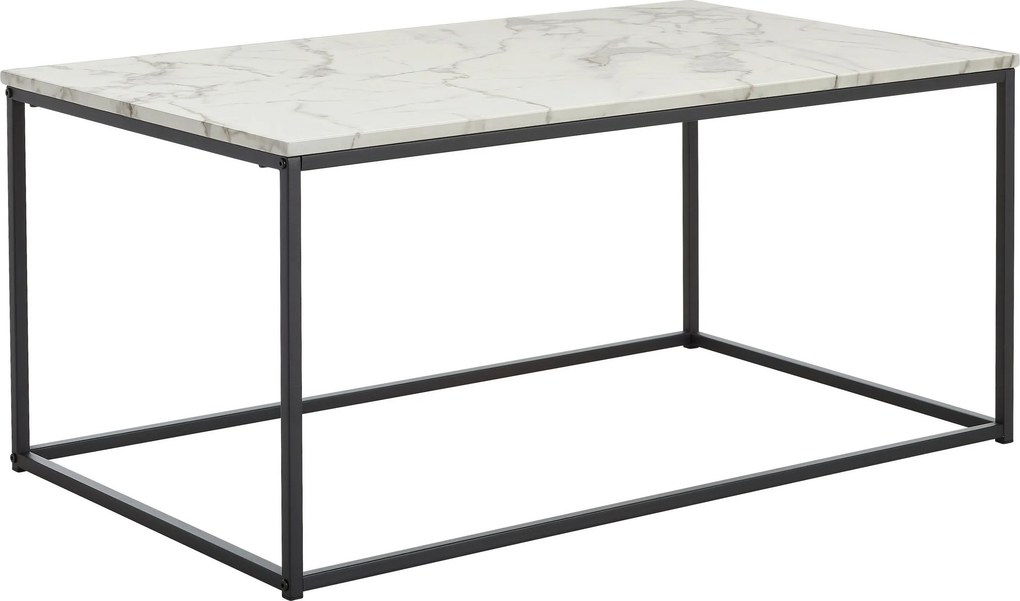 XXXLutz KONFERENČNÍ STOLEK, černá, bílá, kov, kompozitní dřevo, 100/60/45 cm MID.YOU - Konferenční stolky - 002798005801