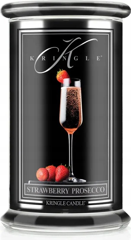 Strawberry Prosecco – Kringle Candle – velká svíčka se dvěma knoty (624 g)