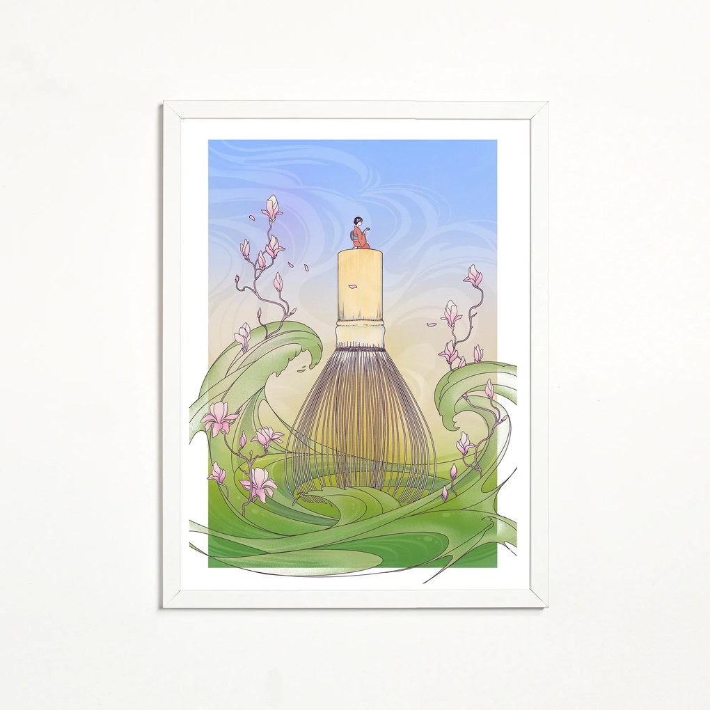 Katarina Kratochvílová | Matcha Rám: Černý, Velikost: 40 x 30 cm