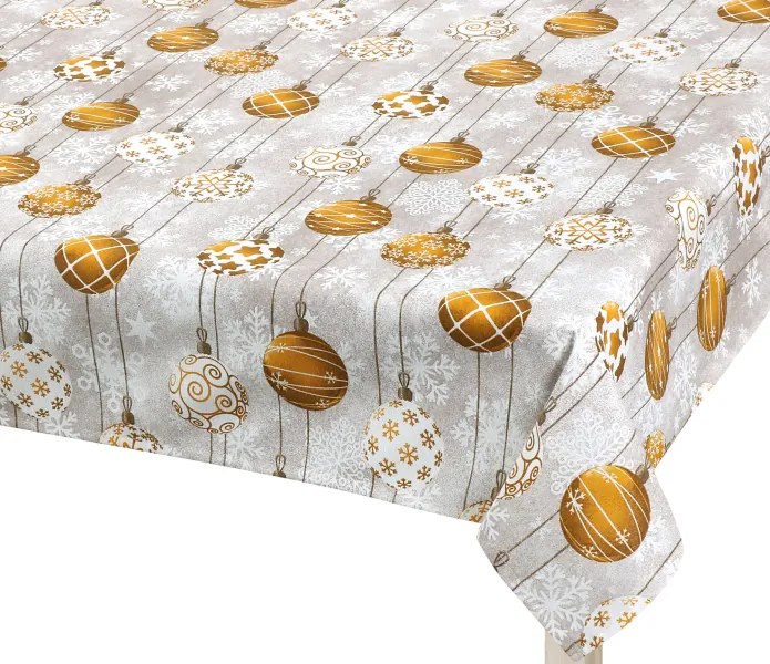 Bellatex Ubrus  VÁNOCE Vánoční koule zlatá rozměr 120x140 cm