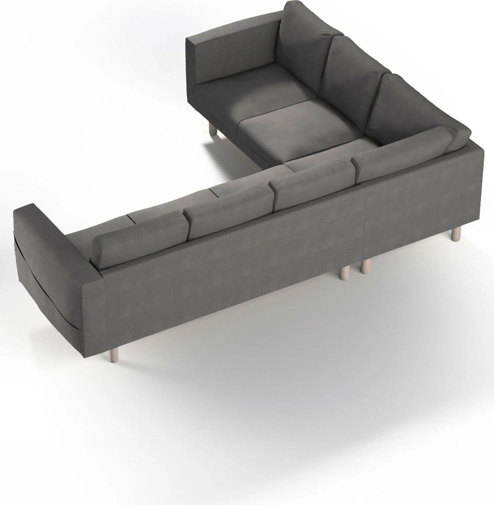 Potah na pohovku IKEA Norsborg rohová 5-místná barva šedá látka pletený vzor