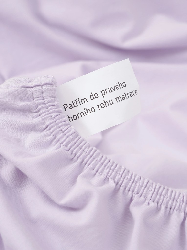 MK Lůžkoviny Jersey prostěradlo s elastanem 160 × 200 cm – lila