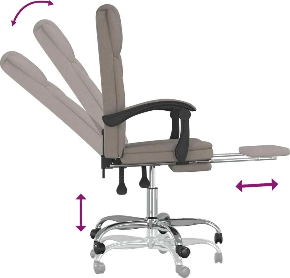 vidaXL Polohovací kancelářská židle textil [349693] Barva: světle šedá