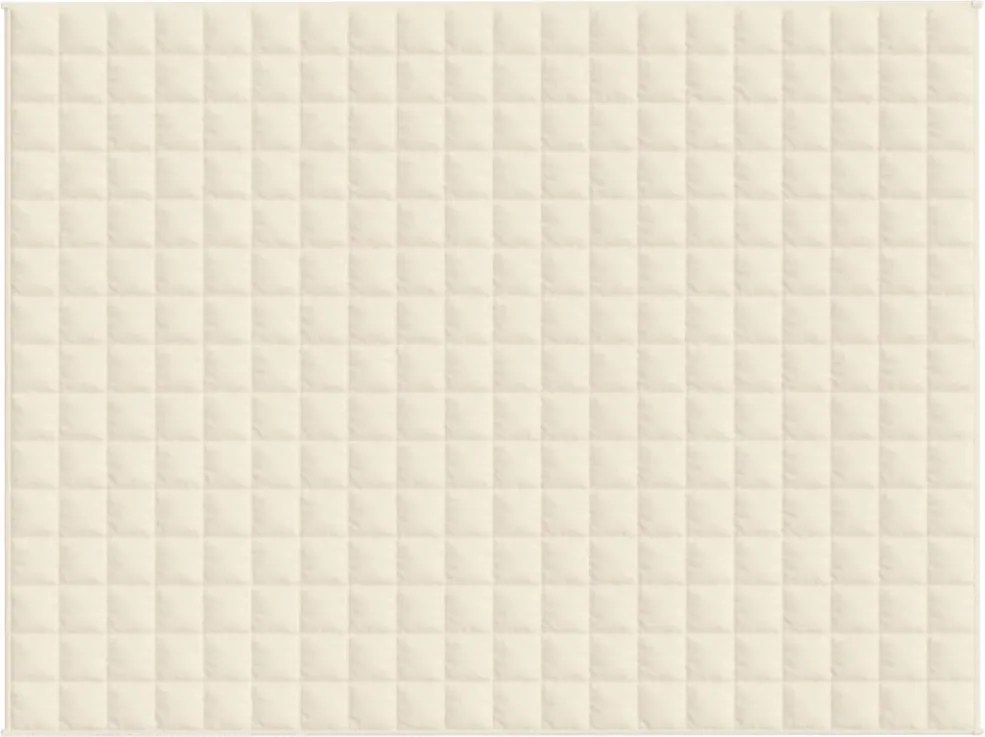 Zátěžová deka světle krémová 152 x 203 cm 11 kg textil 3154874