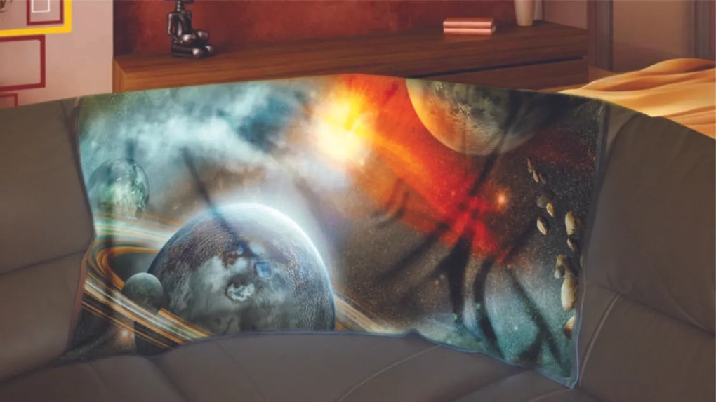Fleecová deka Vesmír 3 150x120 cm