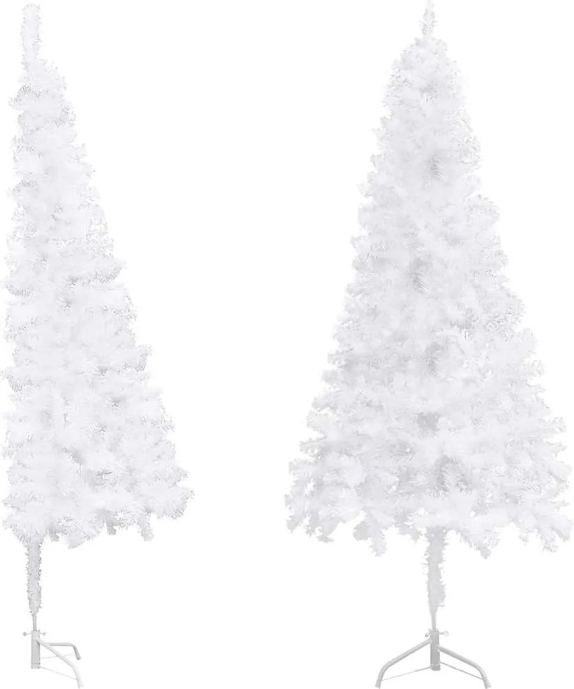 Rohový umělý vánoční stromek bílý 240 cm PVC 329171