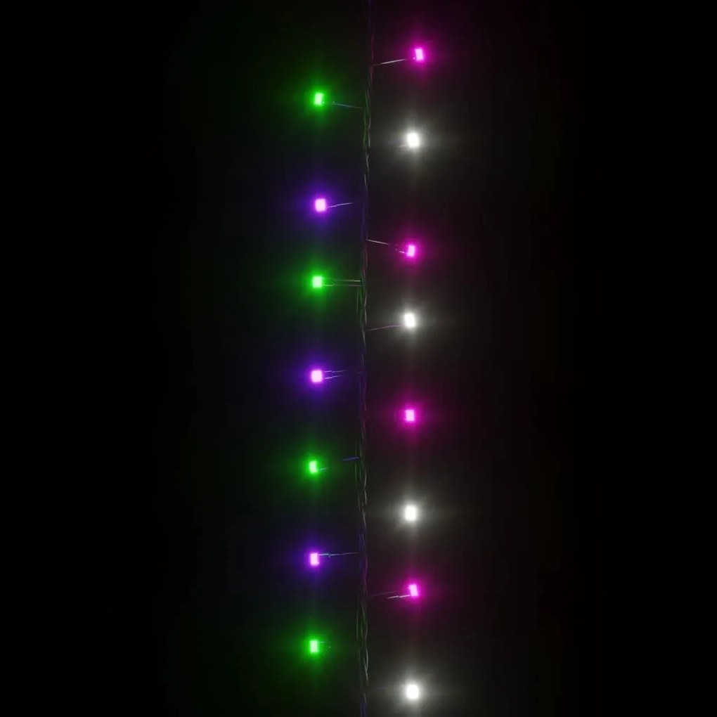 Světelný LED řetěz s 1 000 LED pastelový barevný 25 m PVC