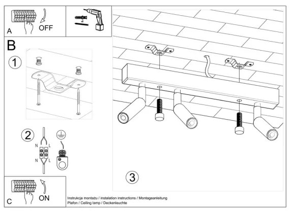 Sollux SL.0904 - Bodové svítidlo EYETECH 3xG9/12W/230V bílá