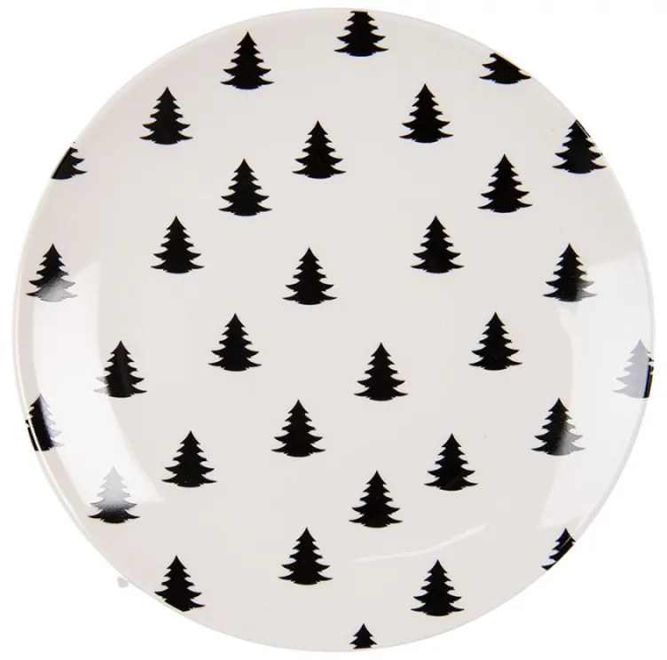 Porcelánový dezertní talíř se stromky Beautiful Christmas – 20x2 cm