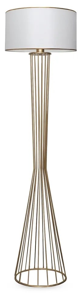 Designová stojanová lampa Fellini 155 cm bílá / zlatá