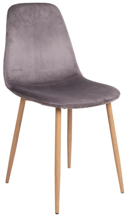 Designová jídelní židle Myla šedá - světlé nohy