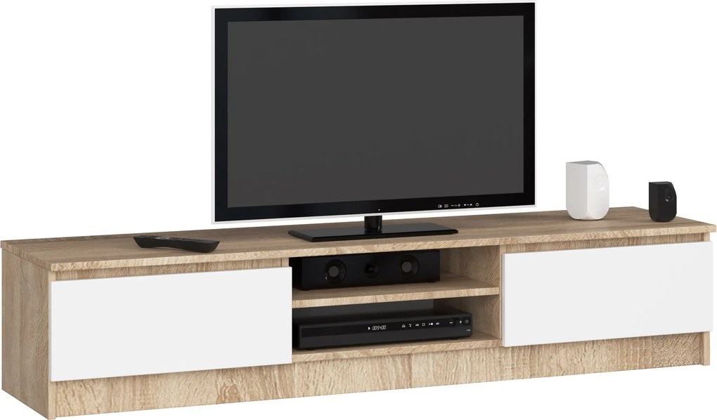TV stolek K160 dub sonoma/bílá