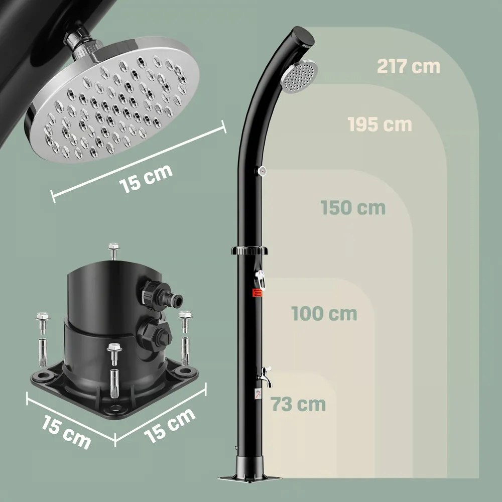 Solární sprcha BOW, 20 l, černá Monzana