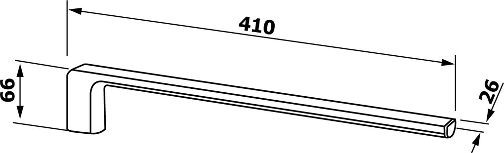 Sapho, PIRENEI pevný držák ručníků, 410mm, bílá matná