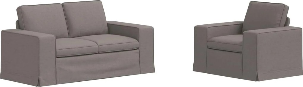 Set pohovek 2 ks Taupe textil 3407504