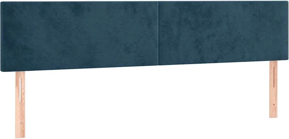 Box spring postel s matrací tmavě modrá 160x200 cm samet 3130851