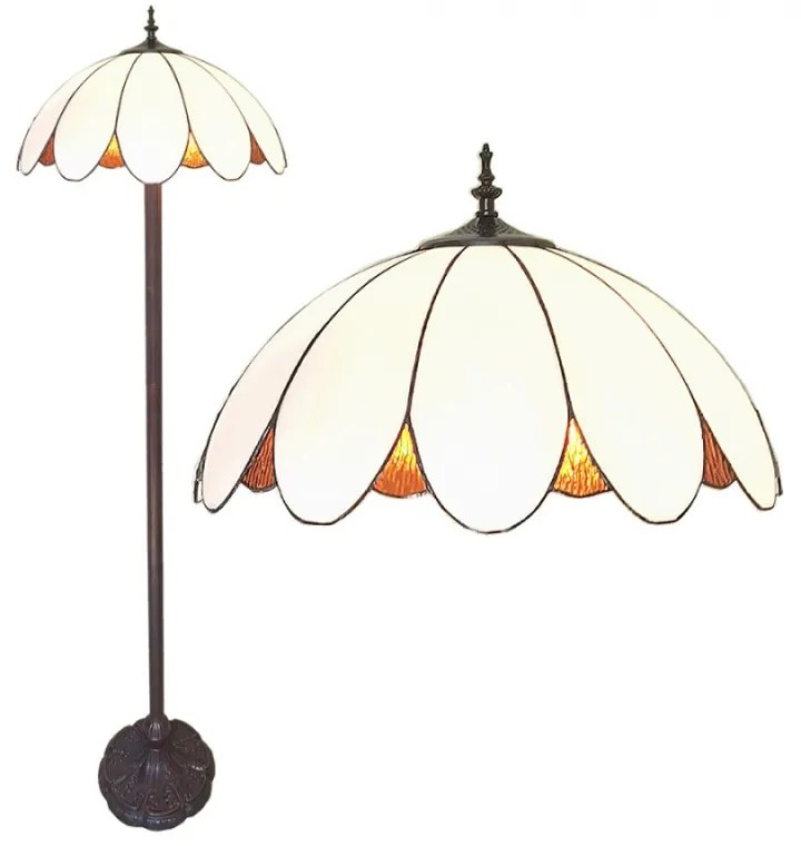 Stojací Tiffany lampa Stefanie – 46x166 cm