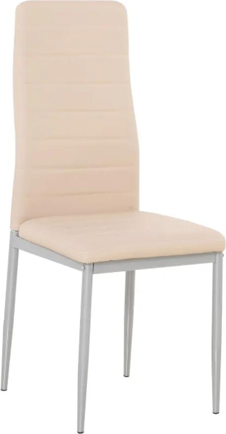 Tempo Kondela Židle, ekokůže pudrová růžová / šedý kov, COLETA NOVA