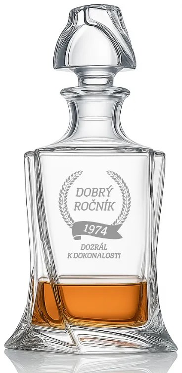 Dekorant Crystalite Bohemia karafa na whisky DOBRÝ ROČNÍK