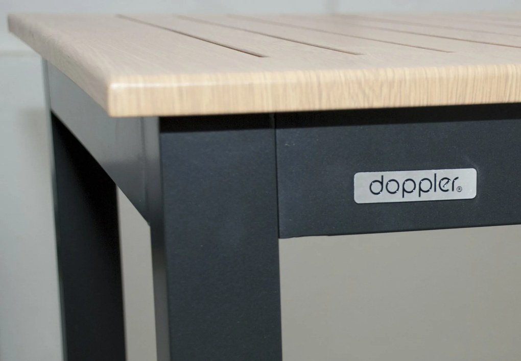 Doppler EXPERT WOOD antracit - rozkládací hliníkový stůl 150/210x90x75 cm