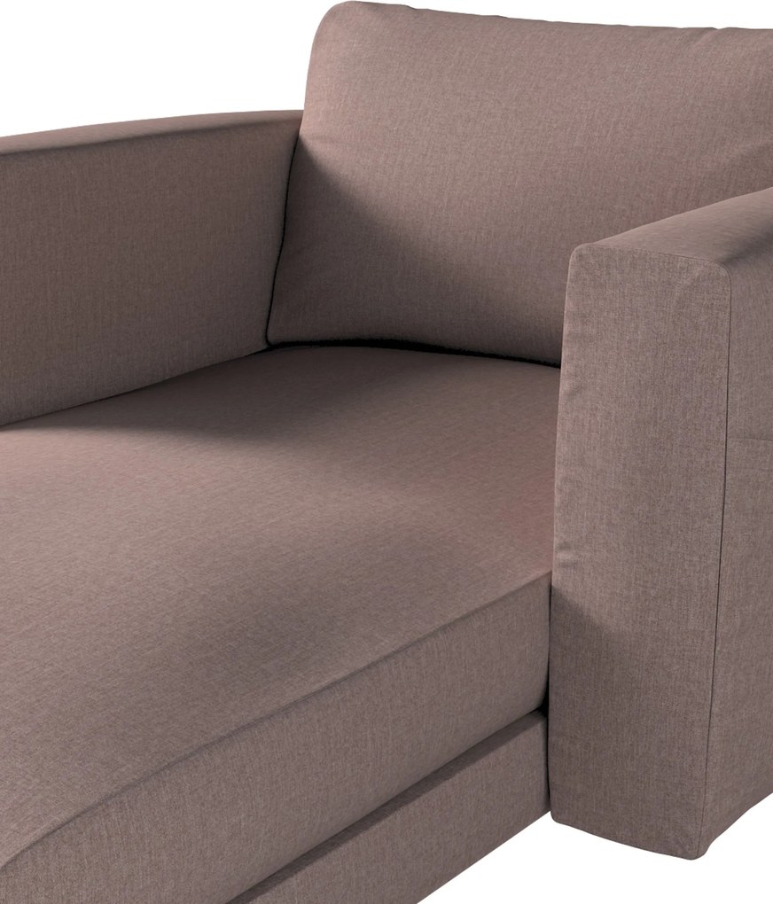 Potah na IKEA Norsborg šezlong s loketními opěrkami barva růžová látka pletený vzor