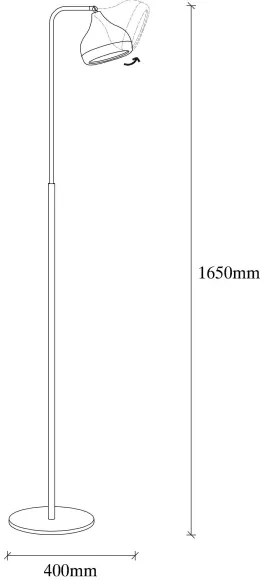 Stojací lampa YILDO 1xE27/40W/230V