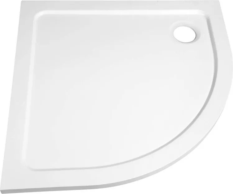 Aqualine Aqualine, TECMI vanička z litého mramoru, čtvrtkruh 80x80x3 cm, R55, PQ558