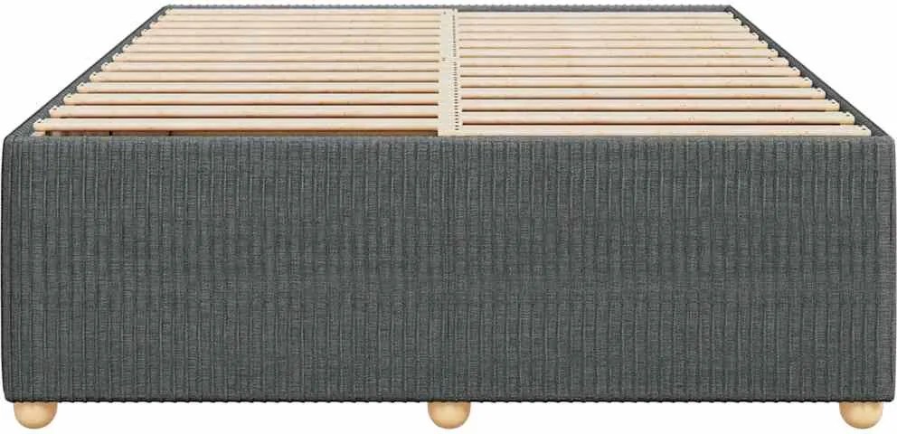 Rám postele bez matrace tmavě šedý 160 x 200 cm textil 3284950