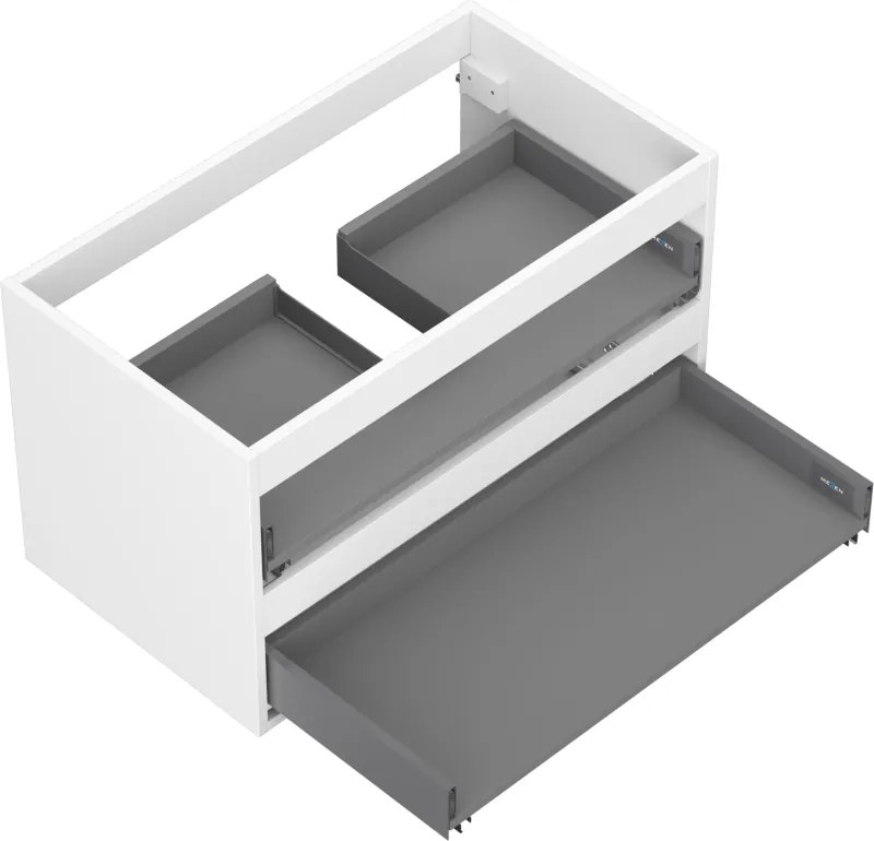 Mexen Box-A, závěsná skříňka 80 cm, 2 zásuvky, bílá matná, 91AX0-0800-470-2-01
