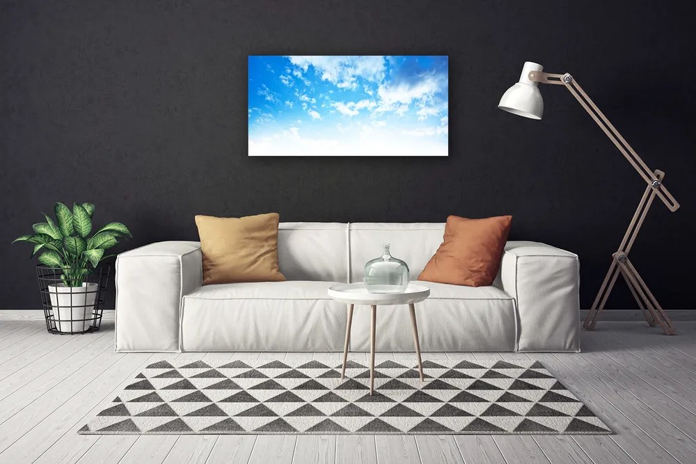 Obraz na plátně Nebe Mraky Krajina 125x50 cm