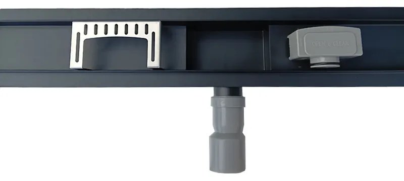 BPS-koupelny Sprchový odtokový žlab DL01 WAVE G5 HYD-2674 90 cm, černý