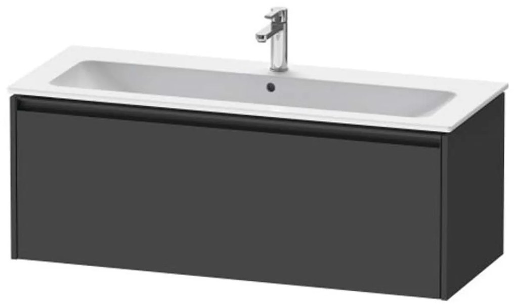 Duravit Ketho.2 - Umyvadlová skříňka 44x121x48 cm, 1 zásuvka, grafit mat K25065049490000