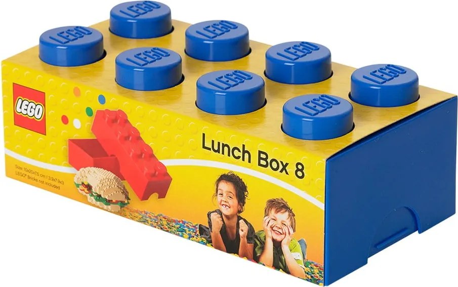 Modrý plastový dětský úložný box 20x10x7 cm – LEGO®