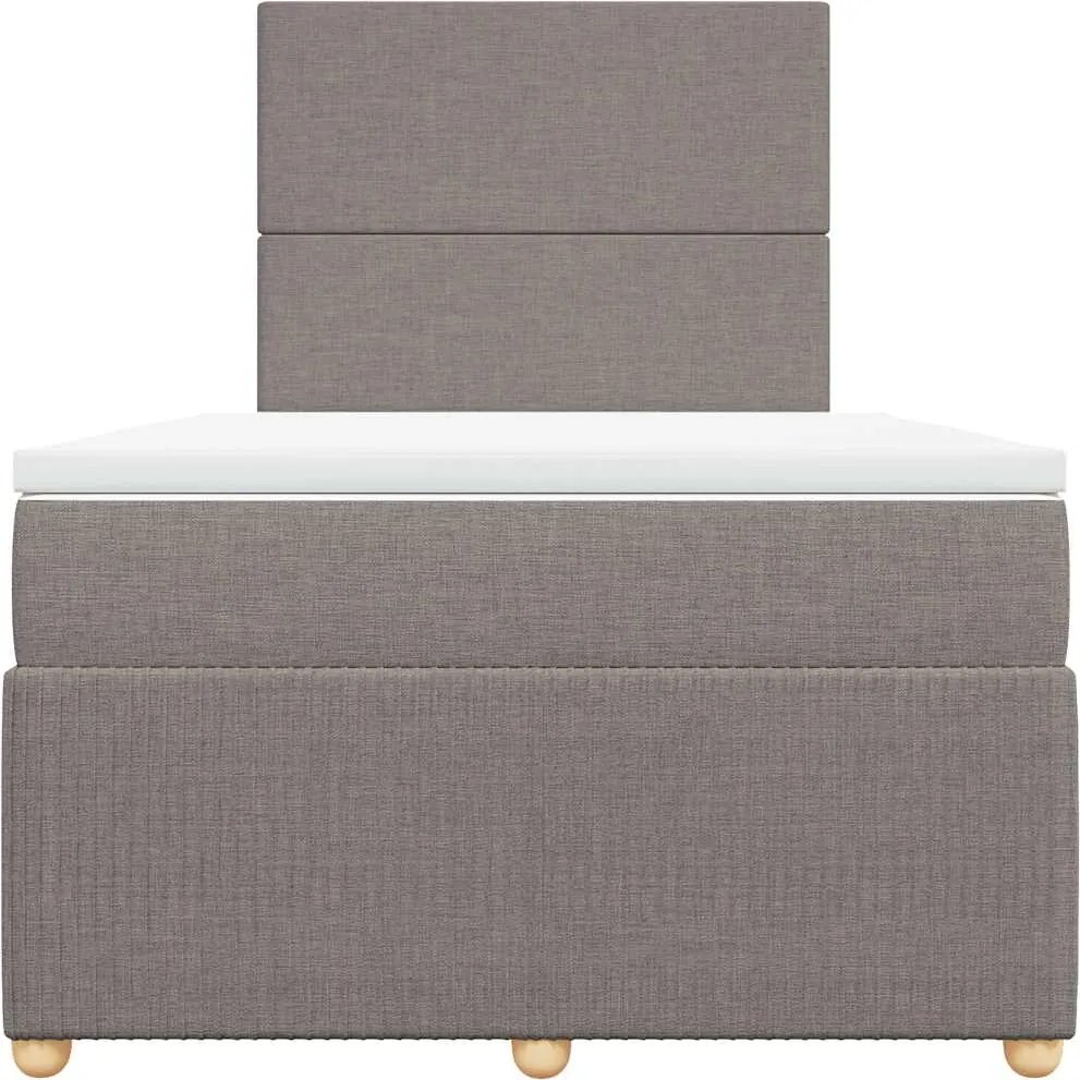 Box spring postel s matrací taupe 120x200 cm textil 3294320