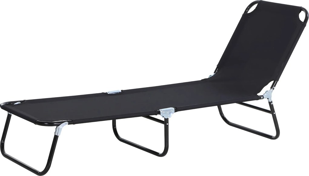 Outsunny lehátko na opalování zahradní lehátko nastavitelné opěradlo lehátko relaxační lehátko kempingové lehátko pro zahradu balkon 188 x 56 x 28cm |