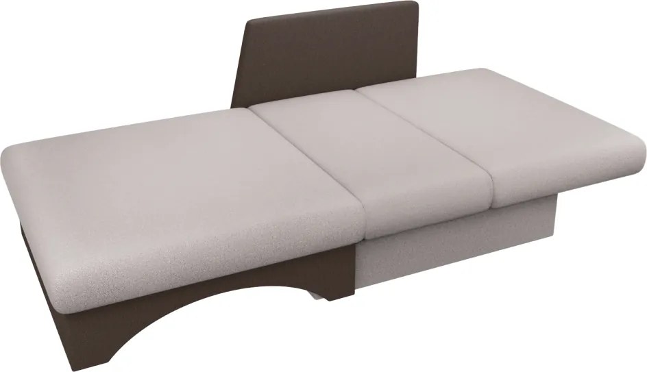 Rozkládací křeslo, béžovošedá Taupe/hnědá, KUBOŠ NEW UNI
