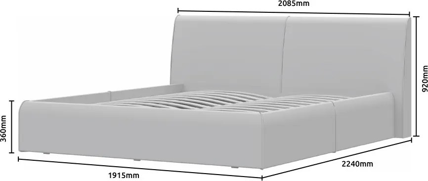 Postel AIR - KR180/AI - světle šedá