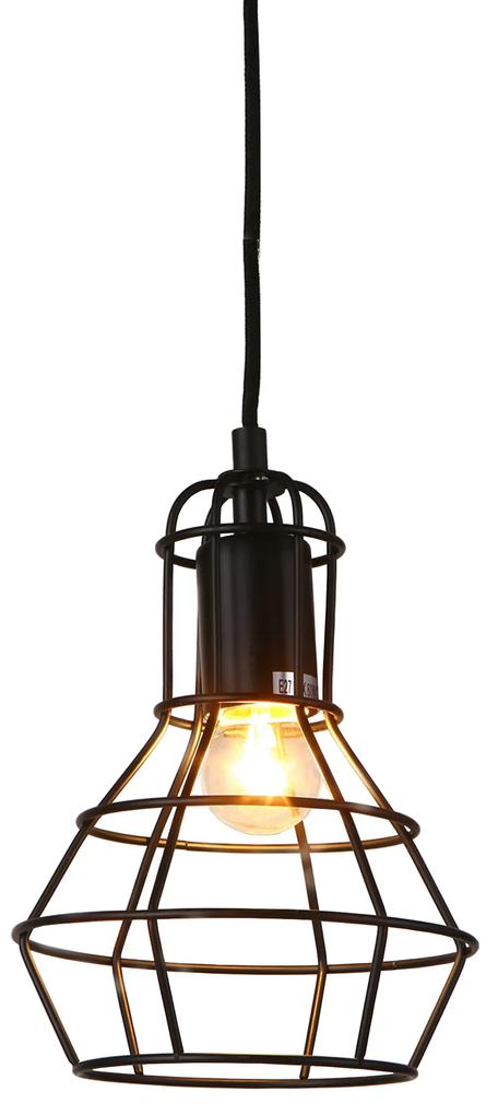 [lux.pro]® Dekoratívní designové závěsné svítidlo / stropní svítidlo - černé (1 x E27) HT168060