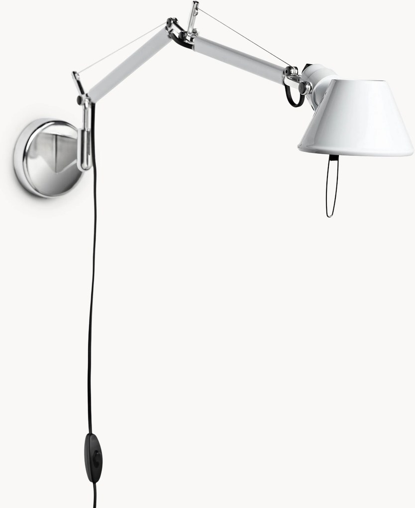 Velké nastavitelné nástěnné svítidlo se zástrčkou Tolomeo Micro