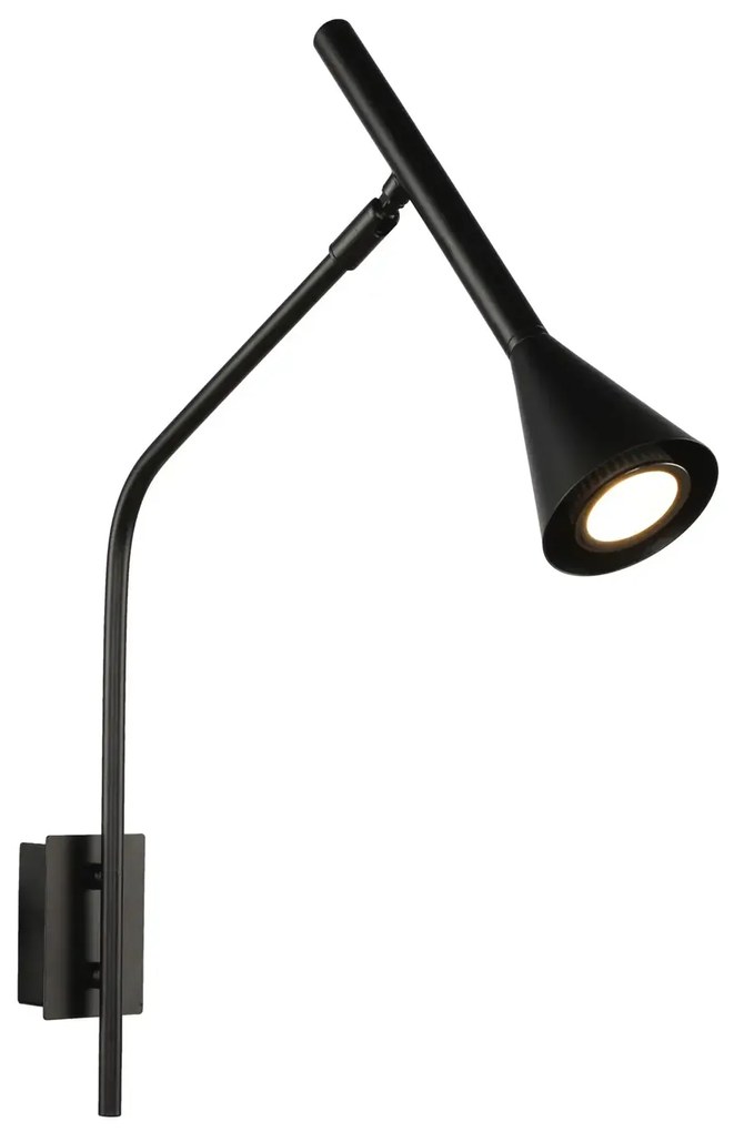 Moderní nástěnná lampa Gygnus černá