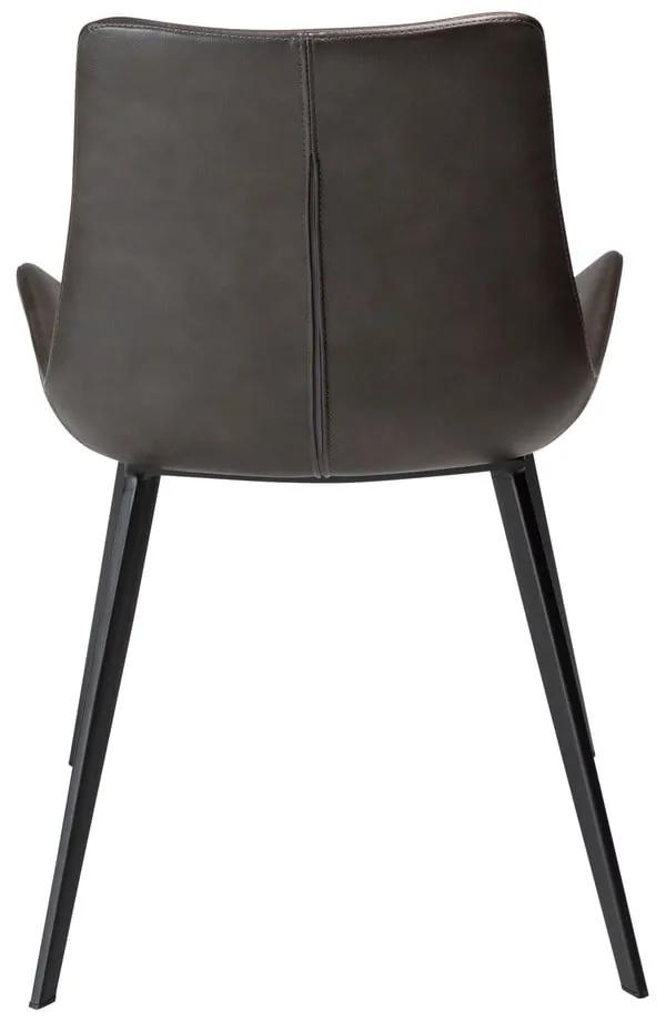 Šedá jídelní židle z imitace kůže DAN–FORM Denmark Hype