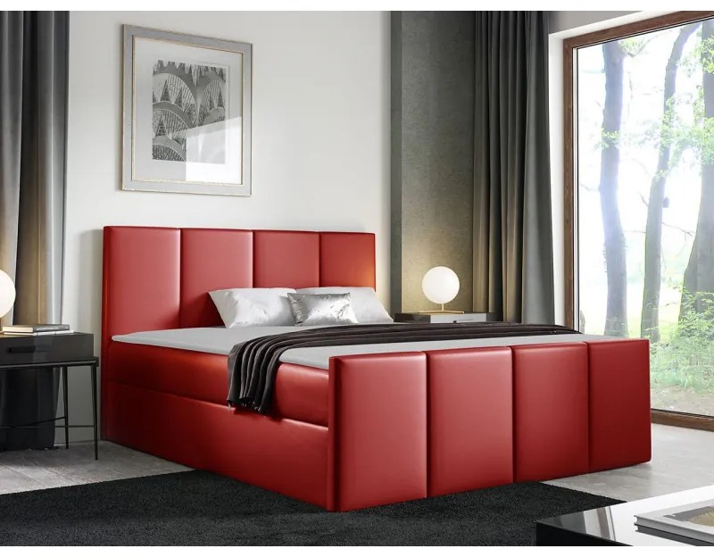 Kontinentální postel Bautista, Rozměr postele: 160x200, Barva:: ekokůže Soft 033